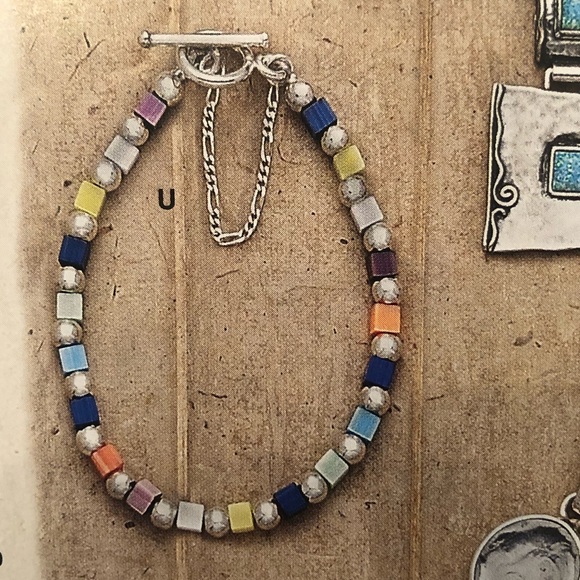 Silpada | Jewelry | Rare Vintage Silpada Sterling Silver Square Bead Toggle Clasp Bracelet B64 ...